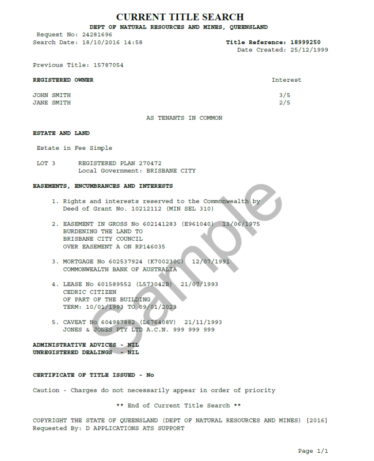 Queensland Title Search: Land Titles Guide - Sunstate Conveyancing